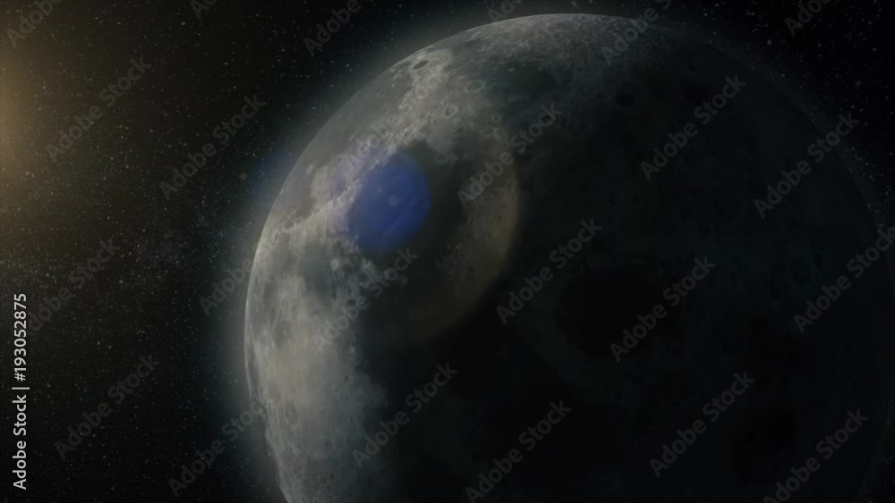 Moon Phases Realistic Fit Height Loop. Animation moon phases with light ...