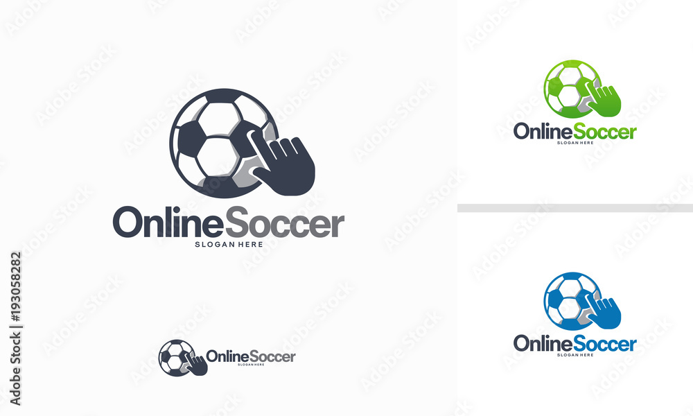 Online Soccer logo designs vector, Football Info logo template vector ...