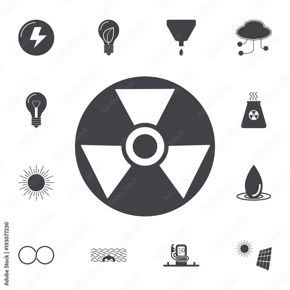 The radiation icon. Set of energy icons. Premium quality graphic design ...