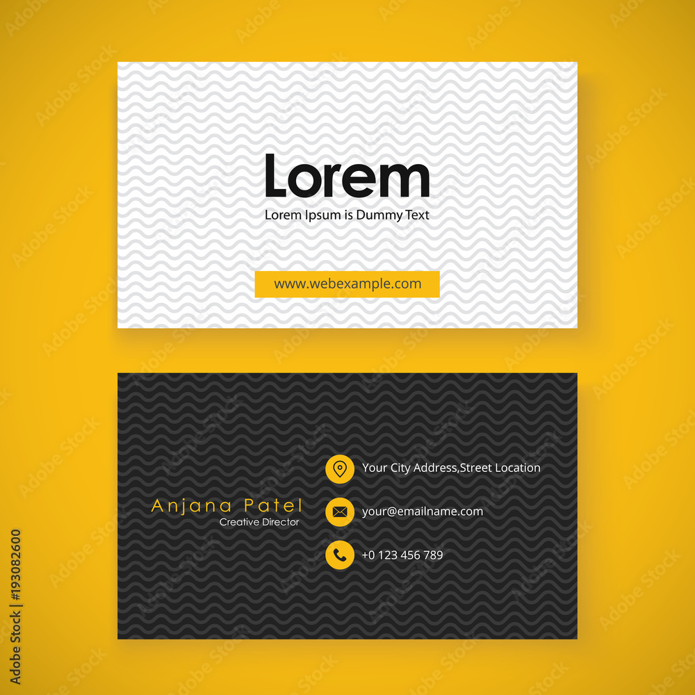 Business Card Template. creative business card Stock Vector | Adobe Stock