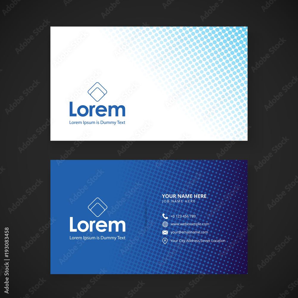 Modern business card template with flat user interface Stock Vector ...