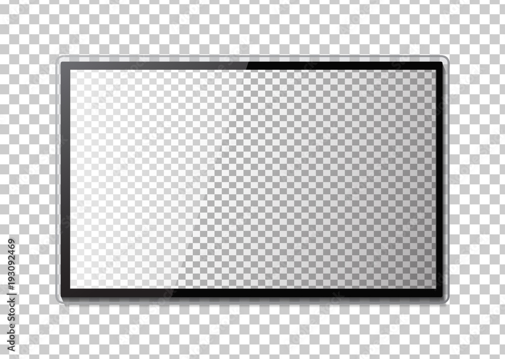 Frame of TV. Empty led monitor of computer or black photo frame ...
