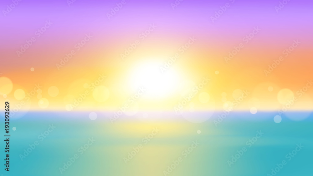 Sky & Sun. Realistic Blur Design. Abstract Shining Background. Vector ...