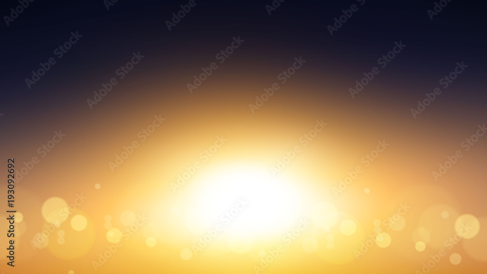 Sky & Sun. Realistic Blur Design. Abstract Shining Background. Vector ...