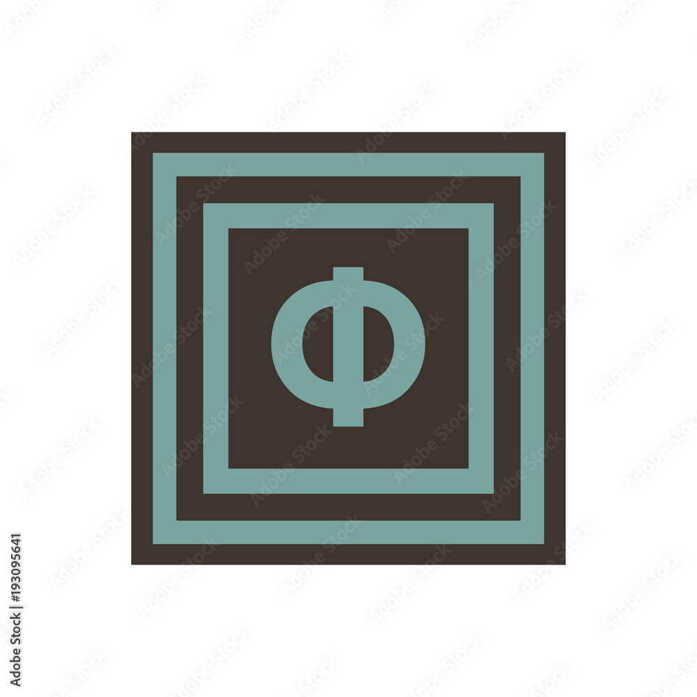 Vector symbol of letter Phi from the Greek alphabet Stock Vector ...