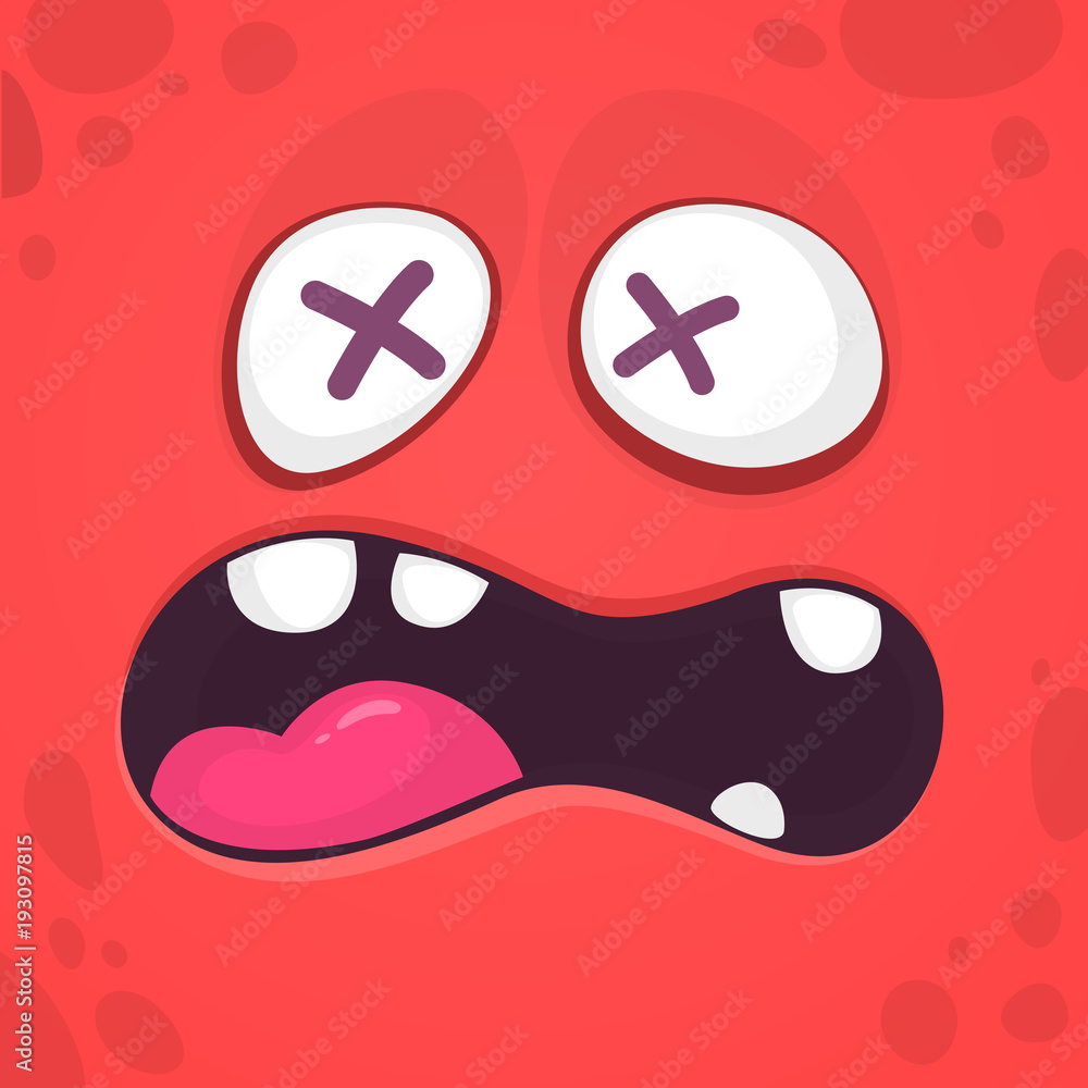 Cartoon Circle Scared Mouth