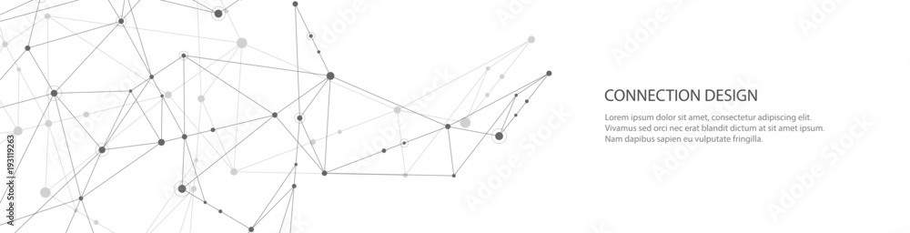 Vector banner design, global connection with lines and dots. Stock ...
