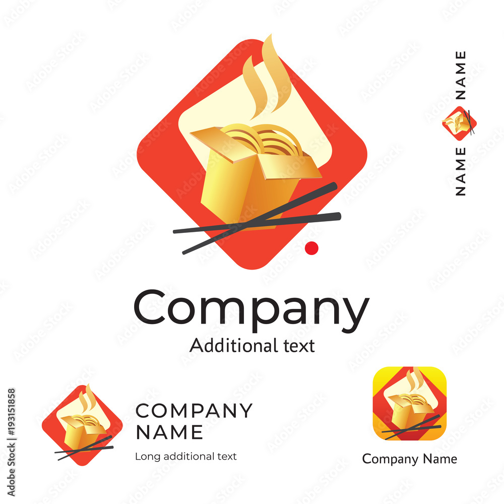 Asian Traditional Food Logo Modern Identity Beautiful China Restaurant ...