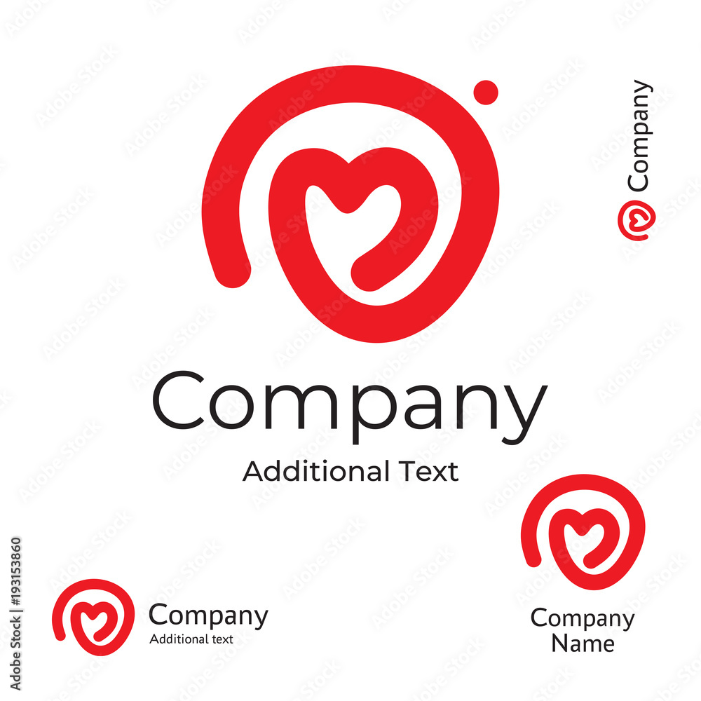 Modern Line Heart Logo Love Identity Brand Commercial Symbol Icon ...