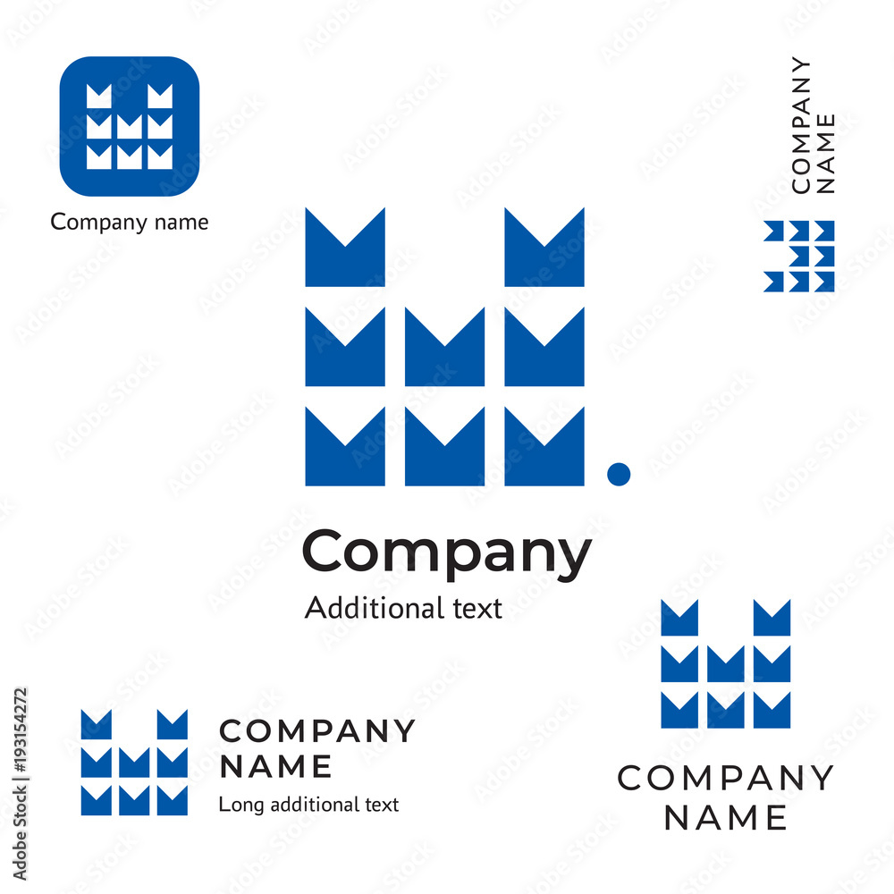 Technological Contstruction Logo Modern M Letter Business Identity ...