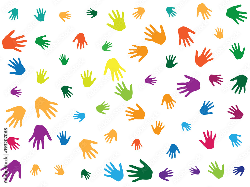 Hands, palms isolated on white vector background graphic design ...