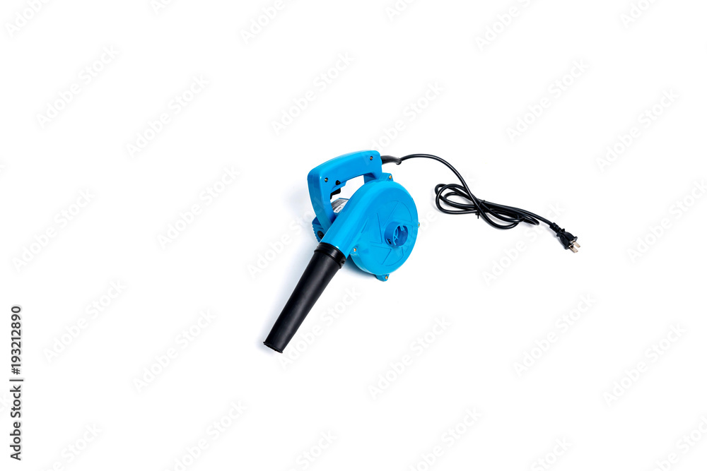 Blue blowers tool isolated on white background with copy space Stock ...