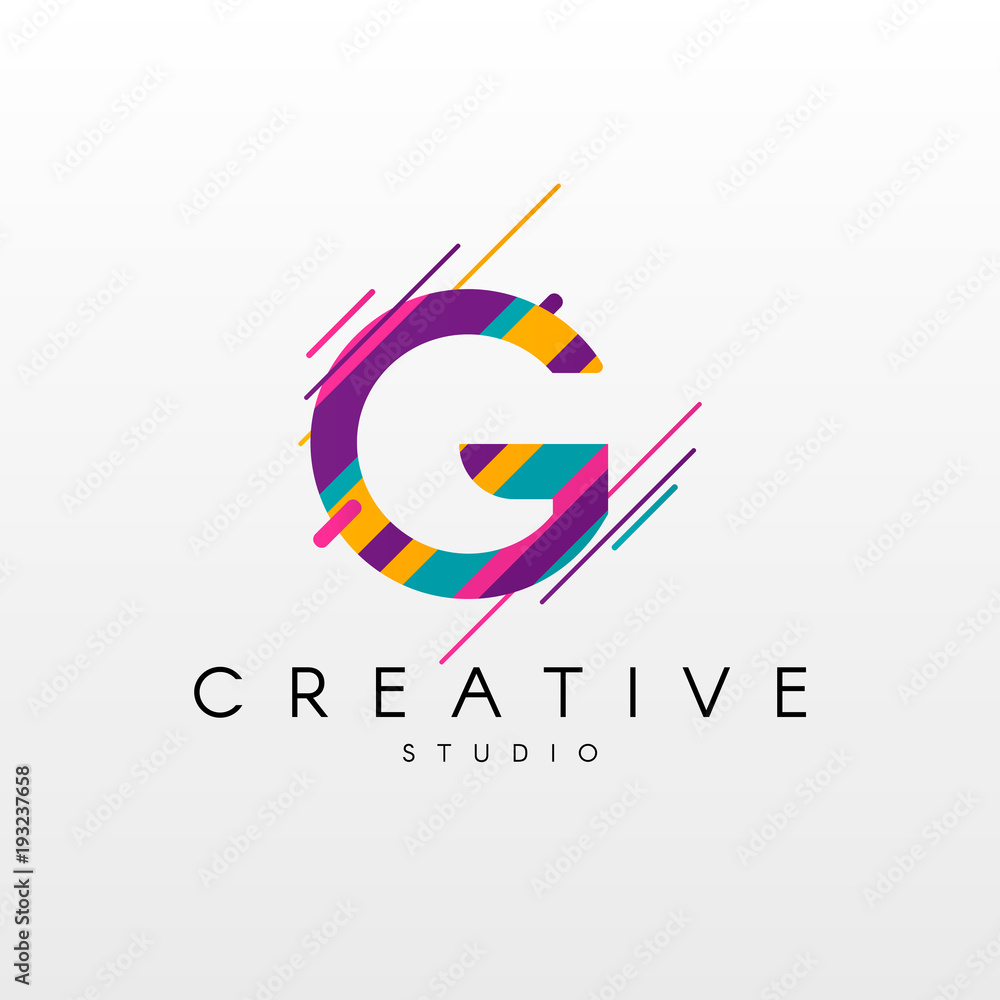 Letter G Logo. Abstract G letter design, made of various geometric ...