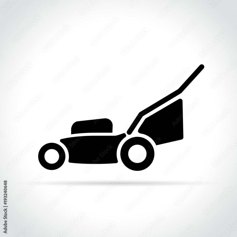 lawn mower icon on white background Stock Vector | Adobe Stock