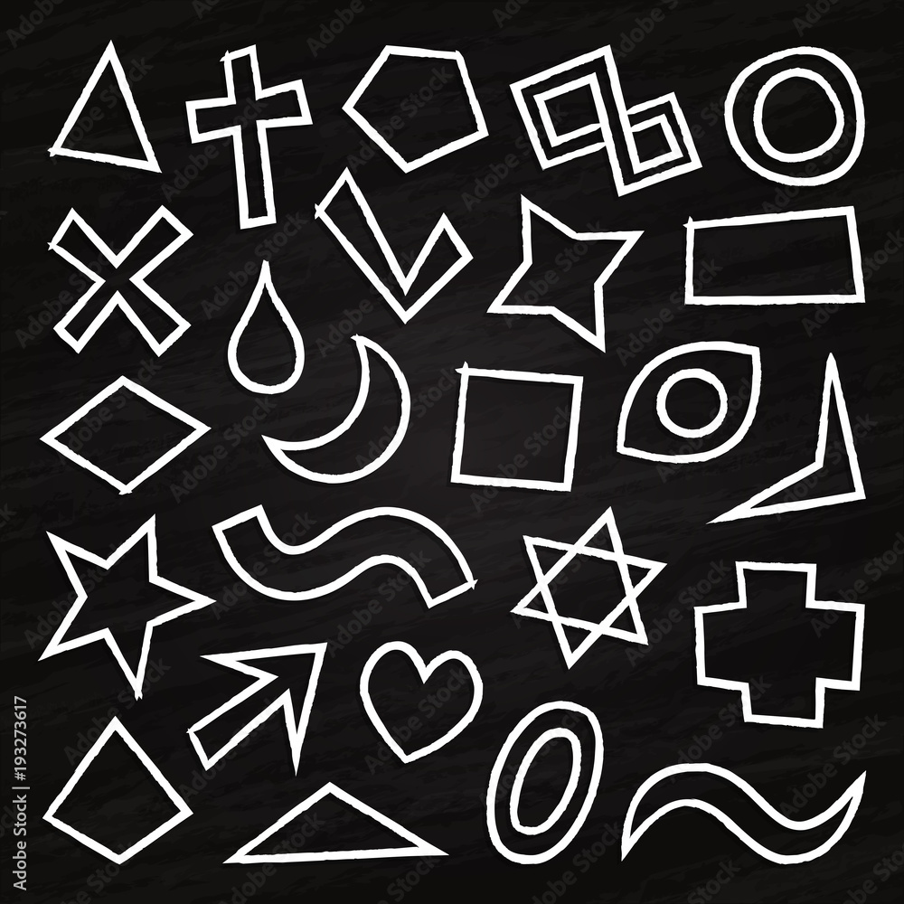 Croquis et gribouillage sur tableau noir Stock Vector | Adobe Stock