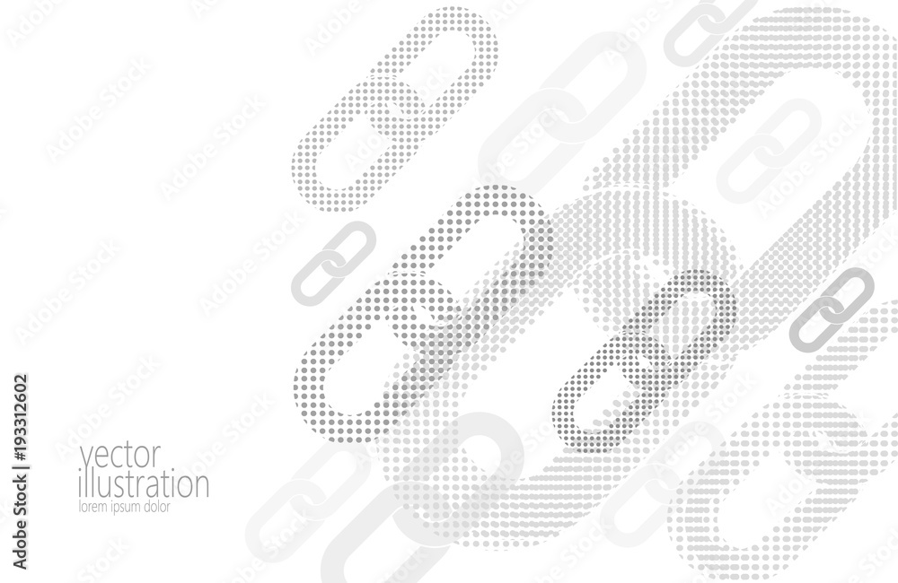Blockchain hyperlink web computer background. White gray neutral ...
