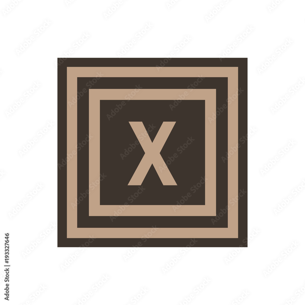 Vector symbol of small letter Chi from the Greek alphabet Stock Vector ...