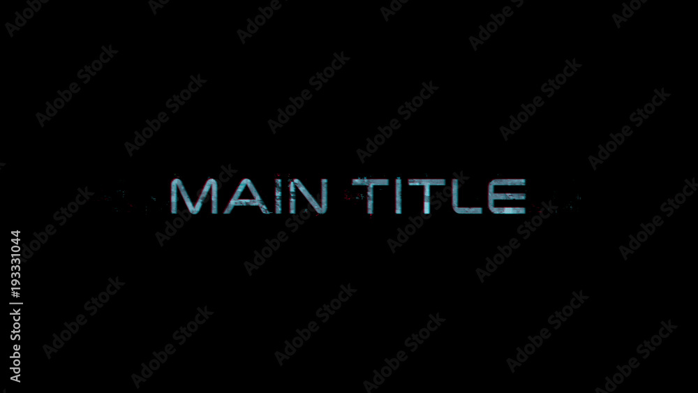Main Title Reveal Stock Template | Adobe Stock