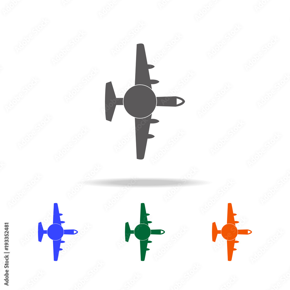 heavy military aircraft icon. Elements of Military aircraft in multi ...