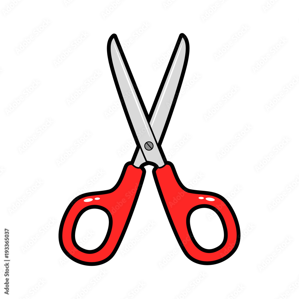 Scissors vector cartoon Stock Vector | Adobe Stock