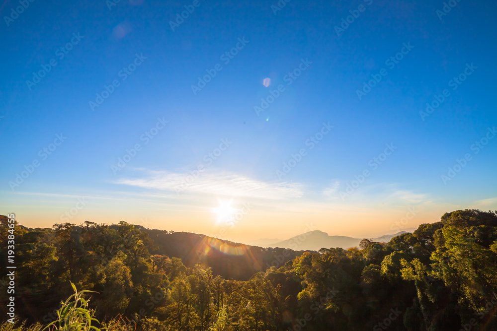 Doi Intanon is a landmark on the highest mountain of Thailand in Chiang ...