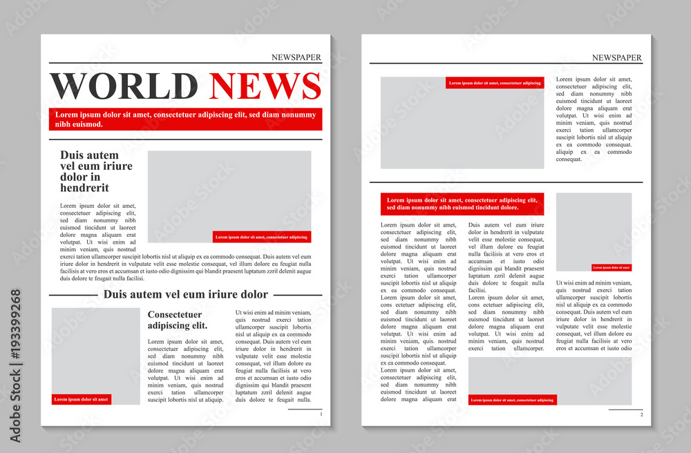 Creative vector illustration of daily newspaper journal, business ...