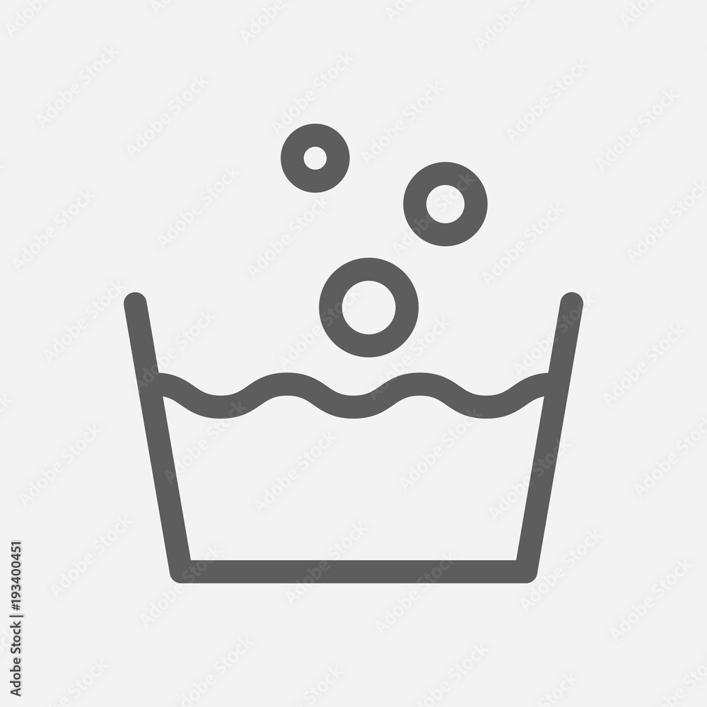 Wash icon line symbol. Isolated vector illustration of water sign ...