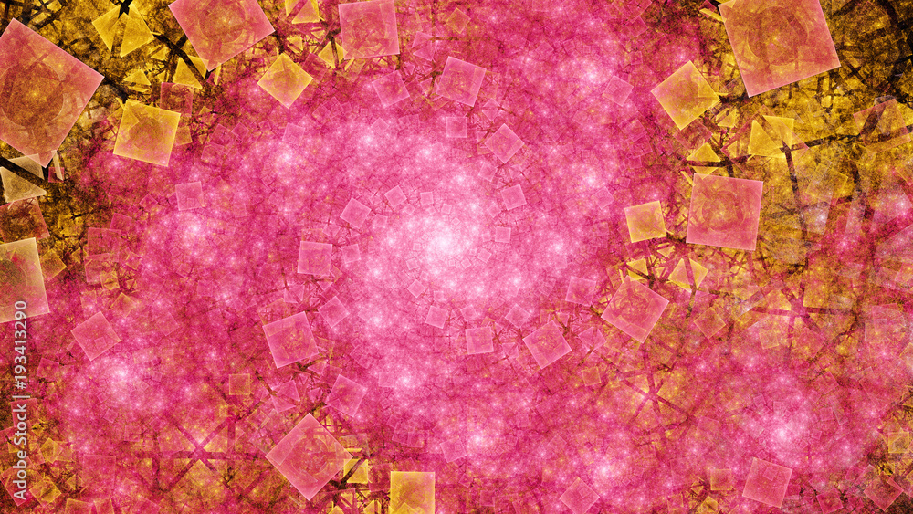 Raleidoscope of time. Vortex of universe. 3D surreal illustration ...