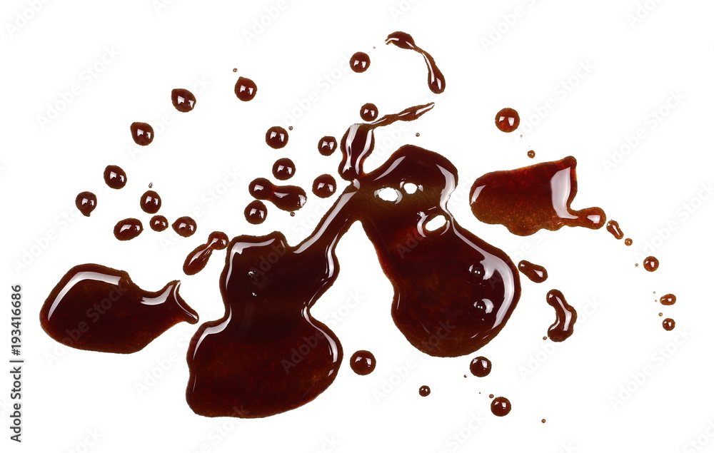 Old spilled engine oil puddle and splash isolated on white background ...