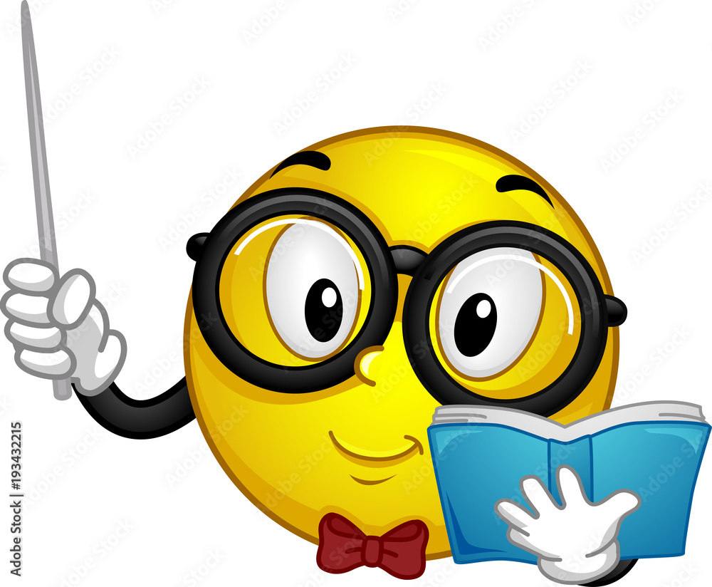 Mascot Smiley Teacher Illustration Stock Vector | Adobe Stock