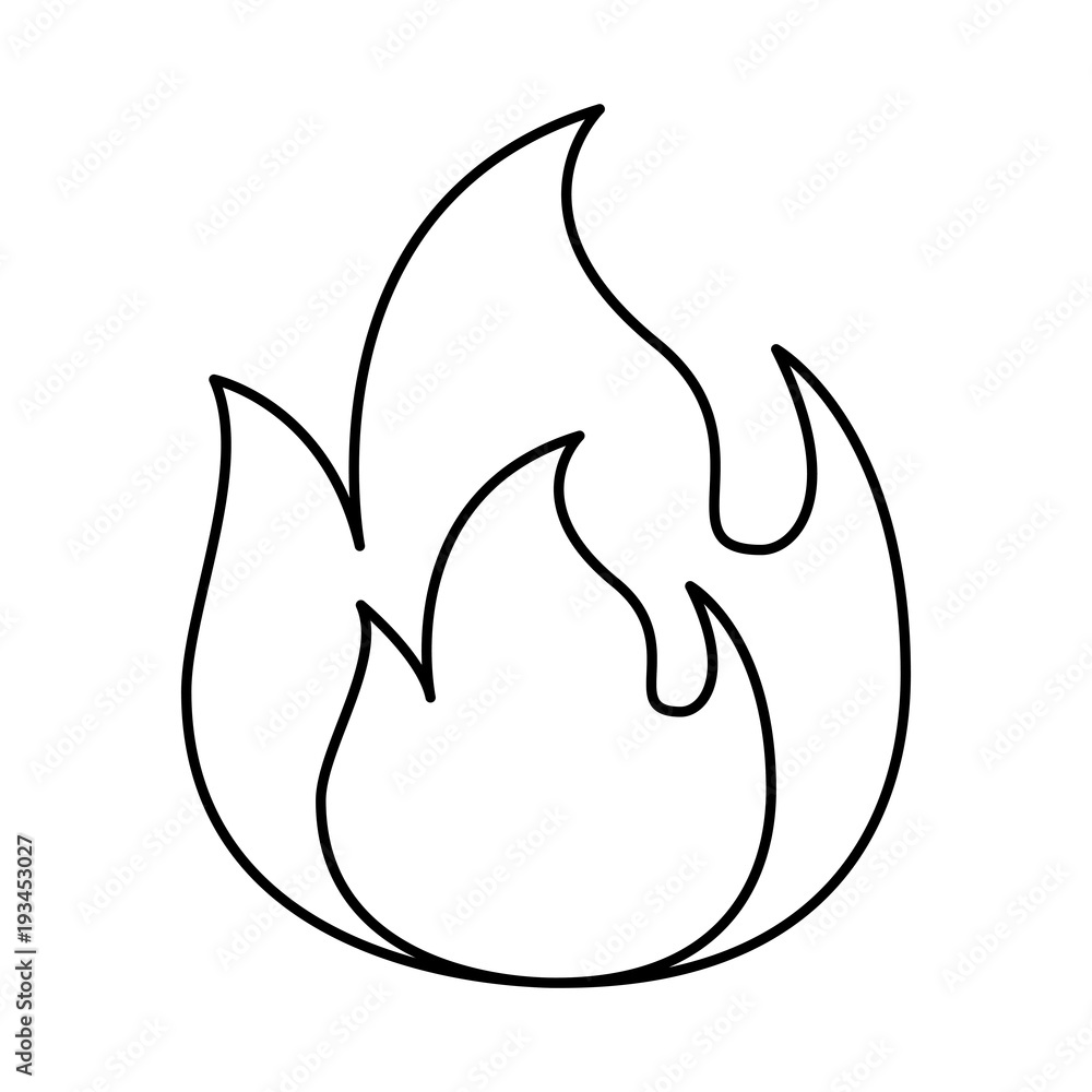Flame Outline Vector