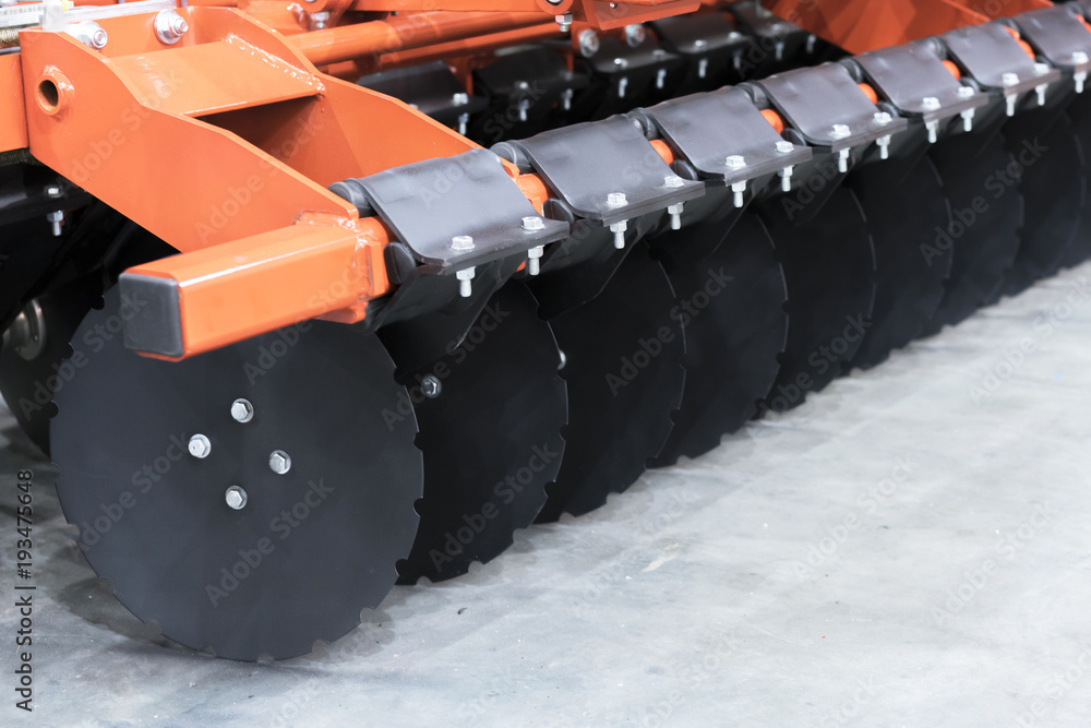 Precision inline seeder. A row seeder. Seed drill. Fragment. Stock ...