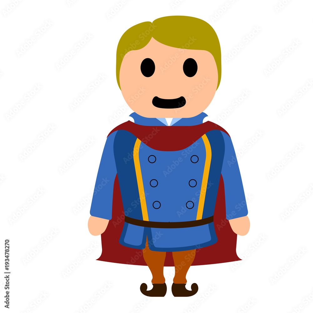 Isolated prince cartoon character Stock Vector | Adobe Stock