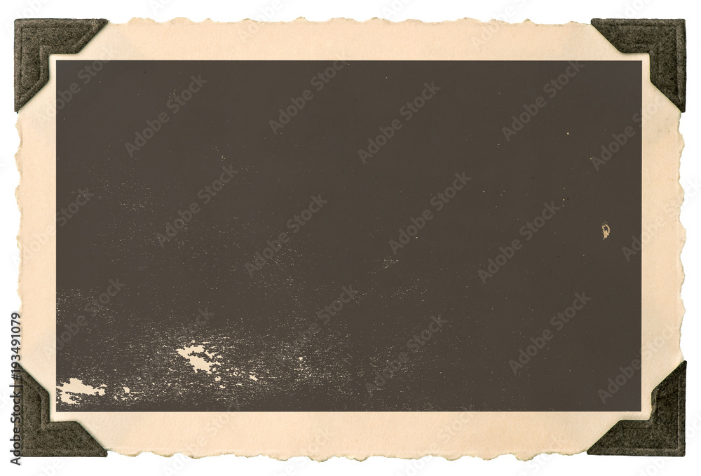 Vintage paper photo card corner isolated white background Stock Photo ...