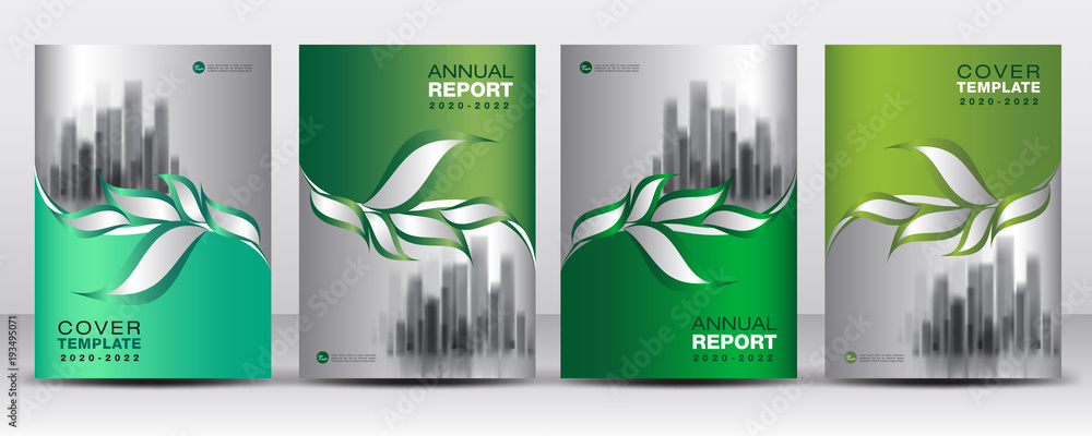 Green Cover design template vector, Nature organic leaves creative idea ...