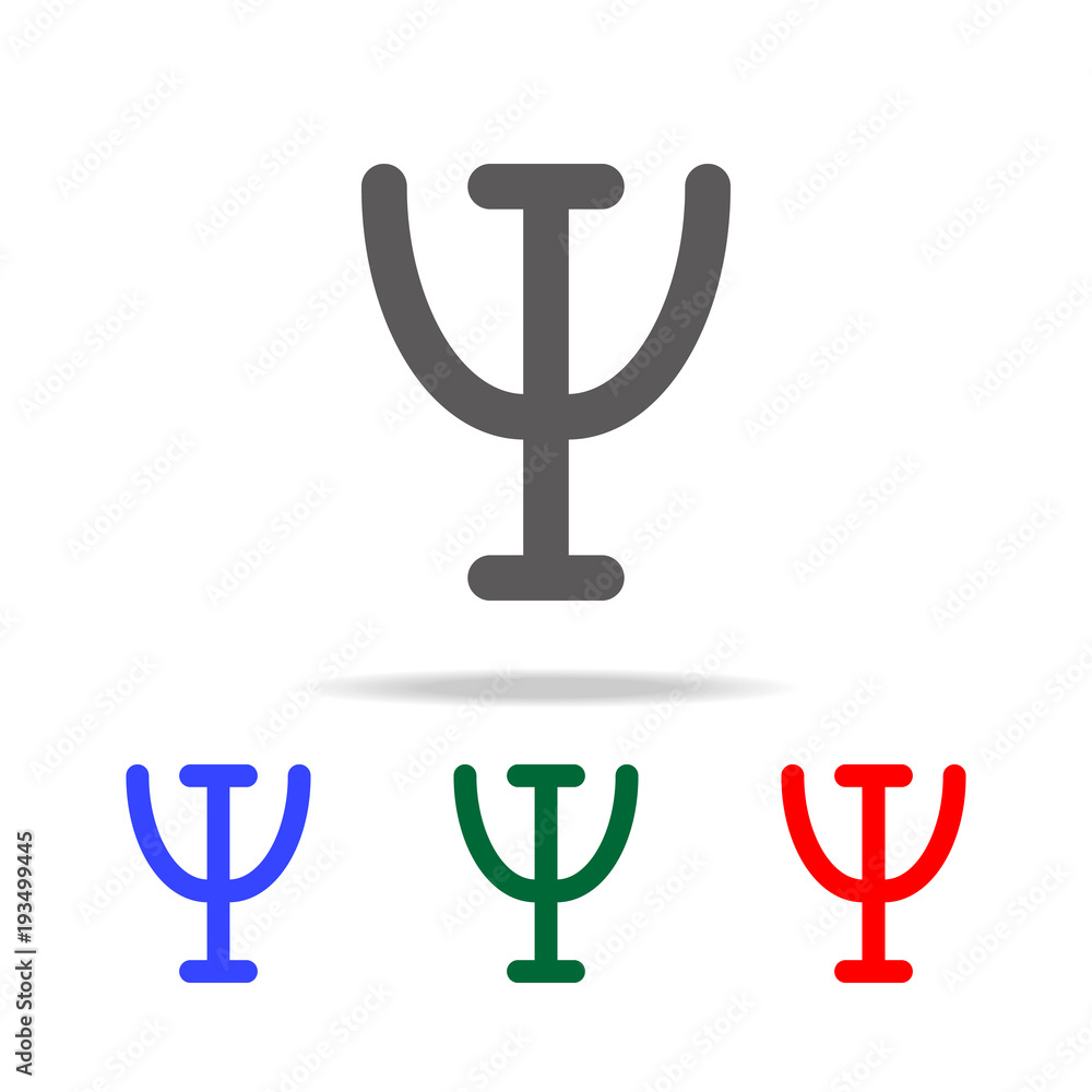 Psi sign icon. Elements in multi colored icons for mobile concept and ...