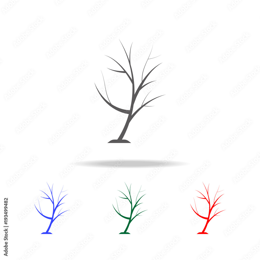 simple tree icon. Elements in multi colored icons for mobile concept ...