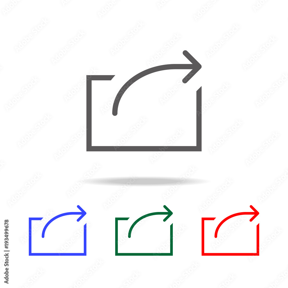 Logout and output sign icon. Elements in multi colored icons for mobile ...