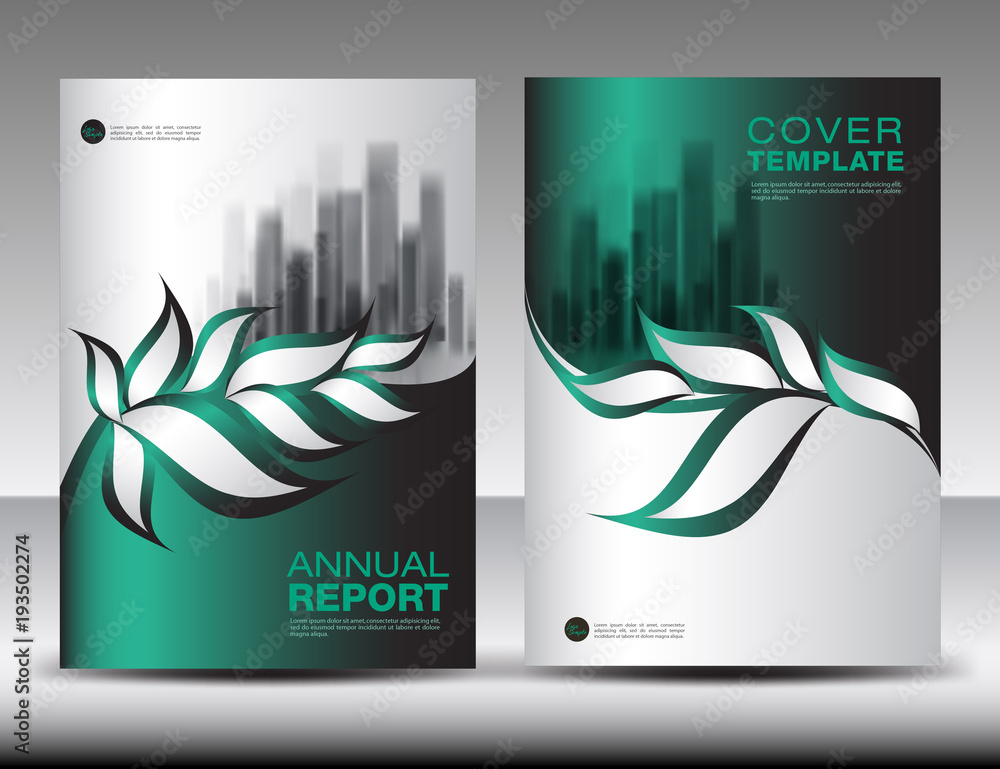 Green Cover design template vector, Nature organic leaves creative idea ...