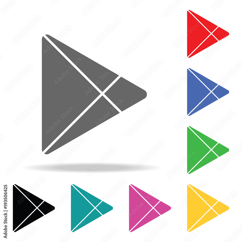 Vector social community play market logo icon. Elements in multi ...