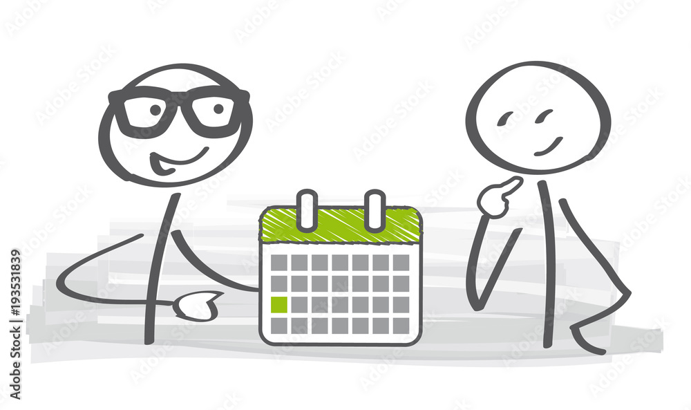 Termin vereinbaren vektor ilustration Stock-Vektorgrafik | Adobe Stock