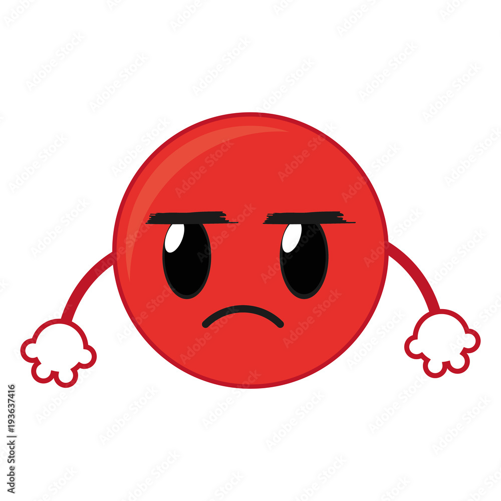 annoying emoji face expression with arms Stock Vector | Adobe Stock