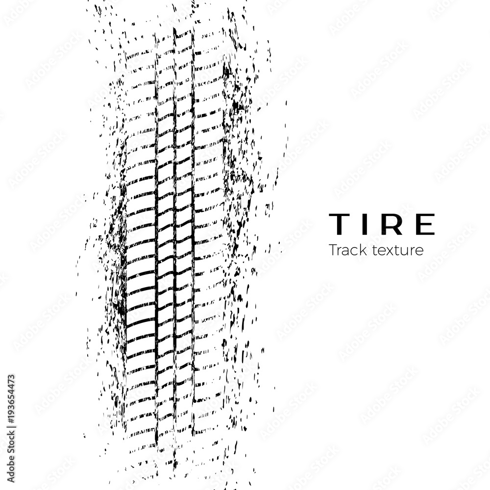 Tire track impression. Print of a tire in the mud. Vector illustration ...