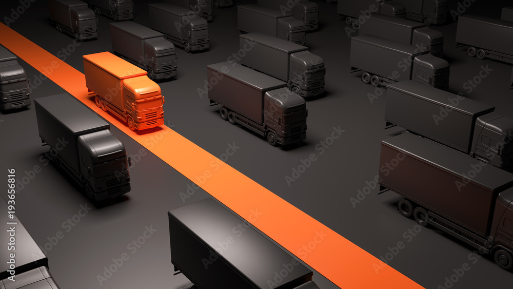 cargo logistics and transportation leader 3d rendering Stock ...