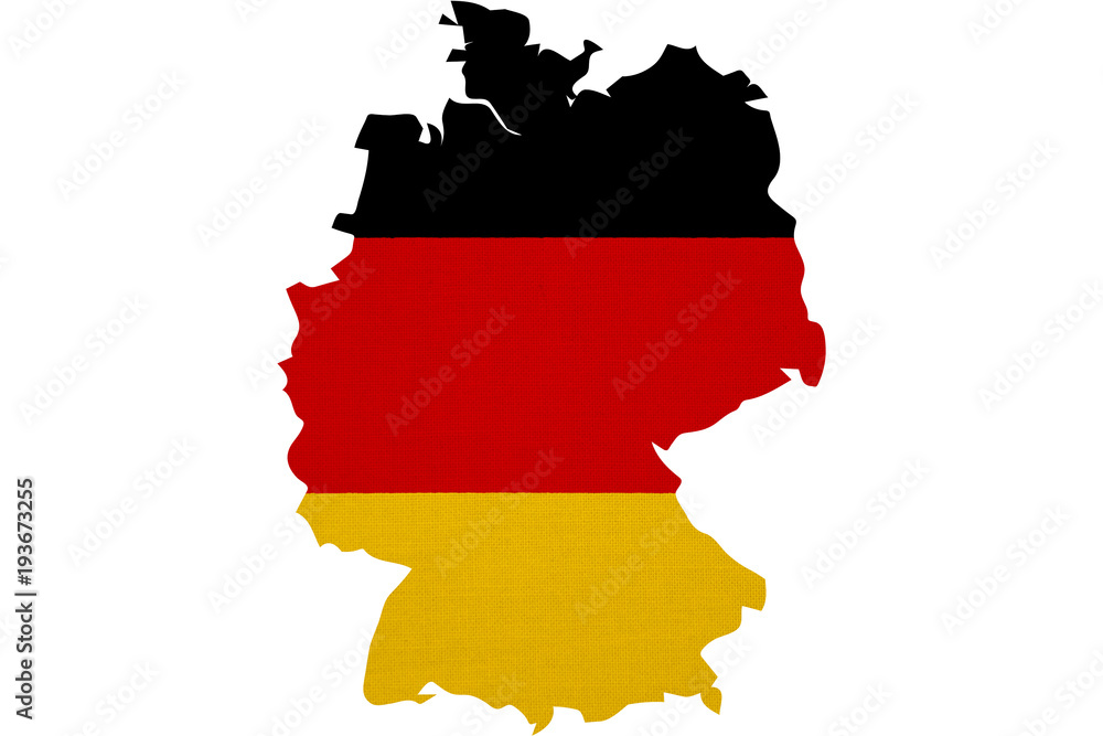 Germany map with German flag Stock Illustration | Adobe Stock
