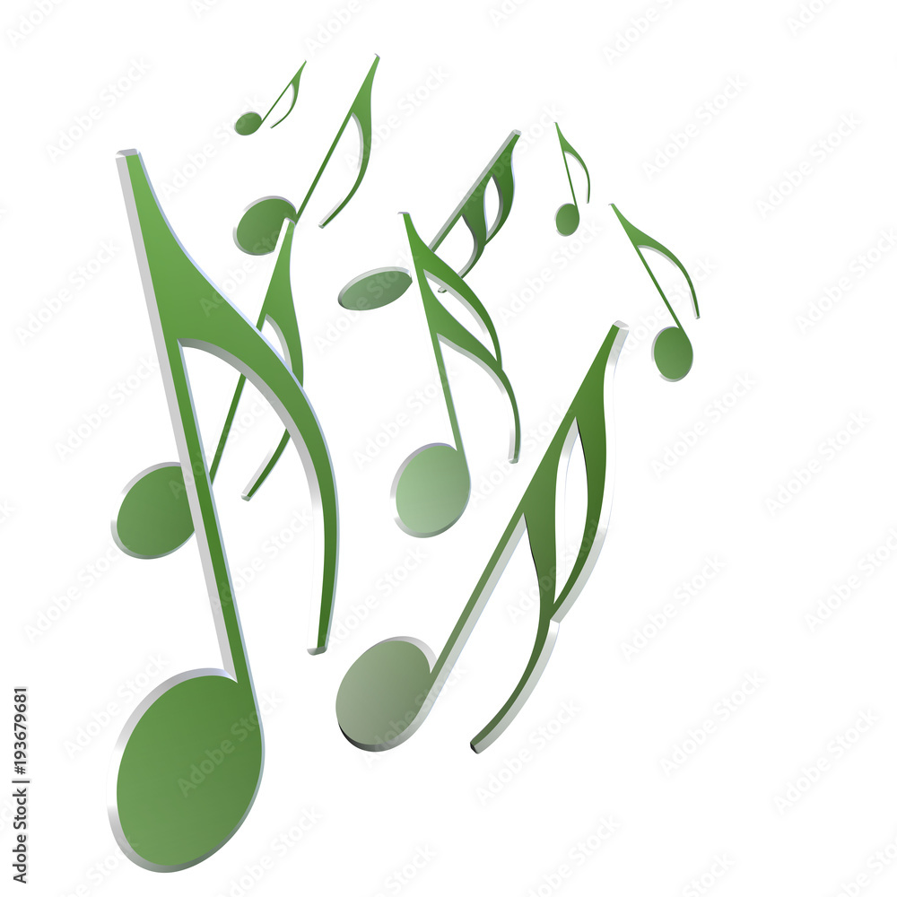 Musiknoten, Achtelnoten, Sechzehntelnoten Stock-Illustration | Adobe Stock