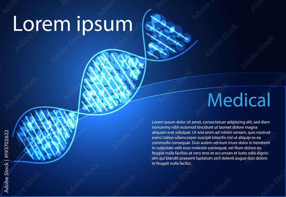 Abstract health medical science consist DNA digital technology concept ...