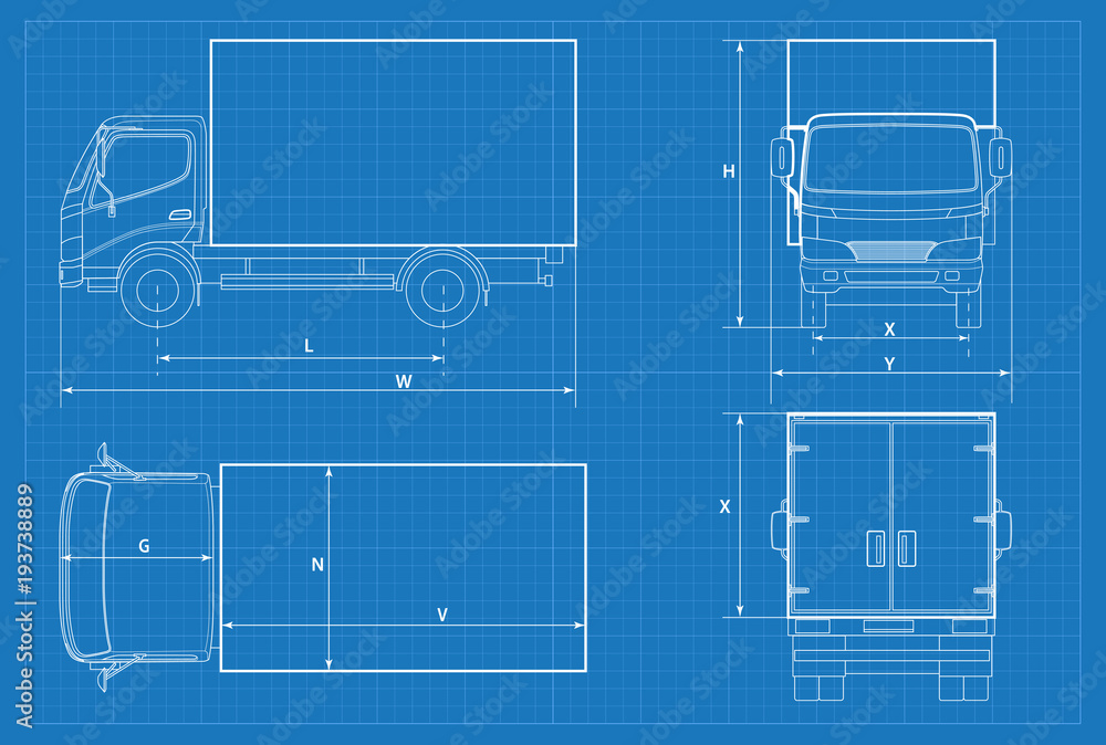 Front View Truck With Stacks