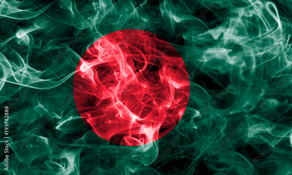 Bangladesh smoke flag Stock Photo | Adobe Stock