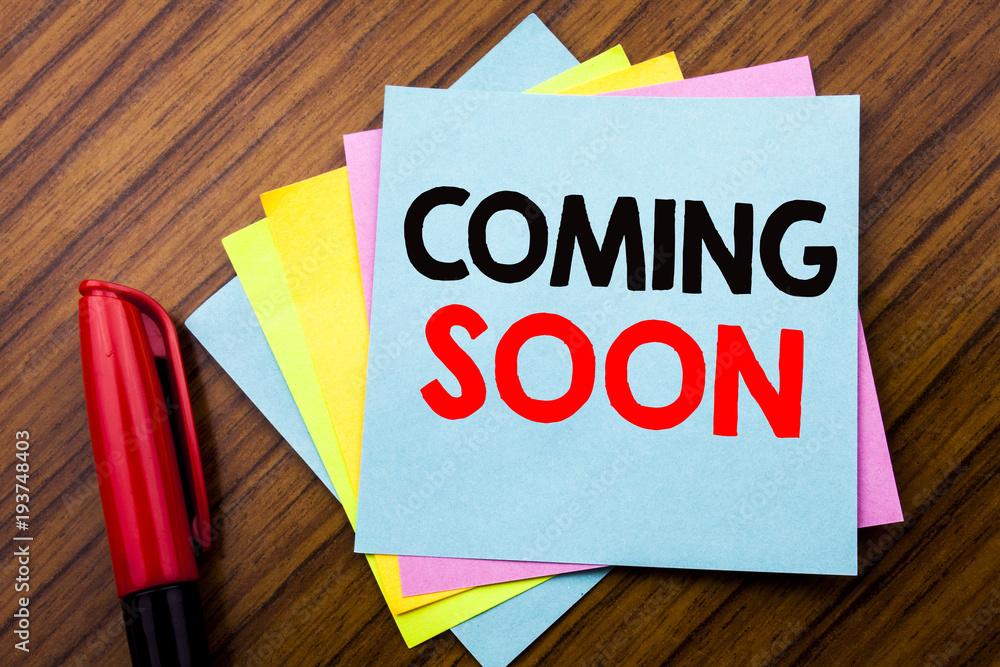 Handwriting Announcement text Coming Soon. Concept for Under ...